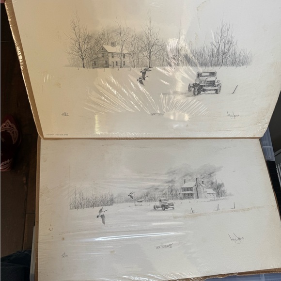 Louis Jones | Art | 2 Vintage Pencil Sketch Prints Signed Numbered Last ...